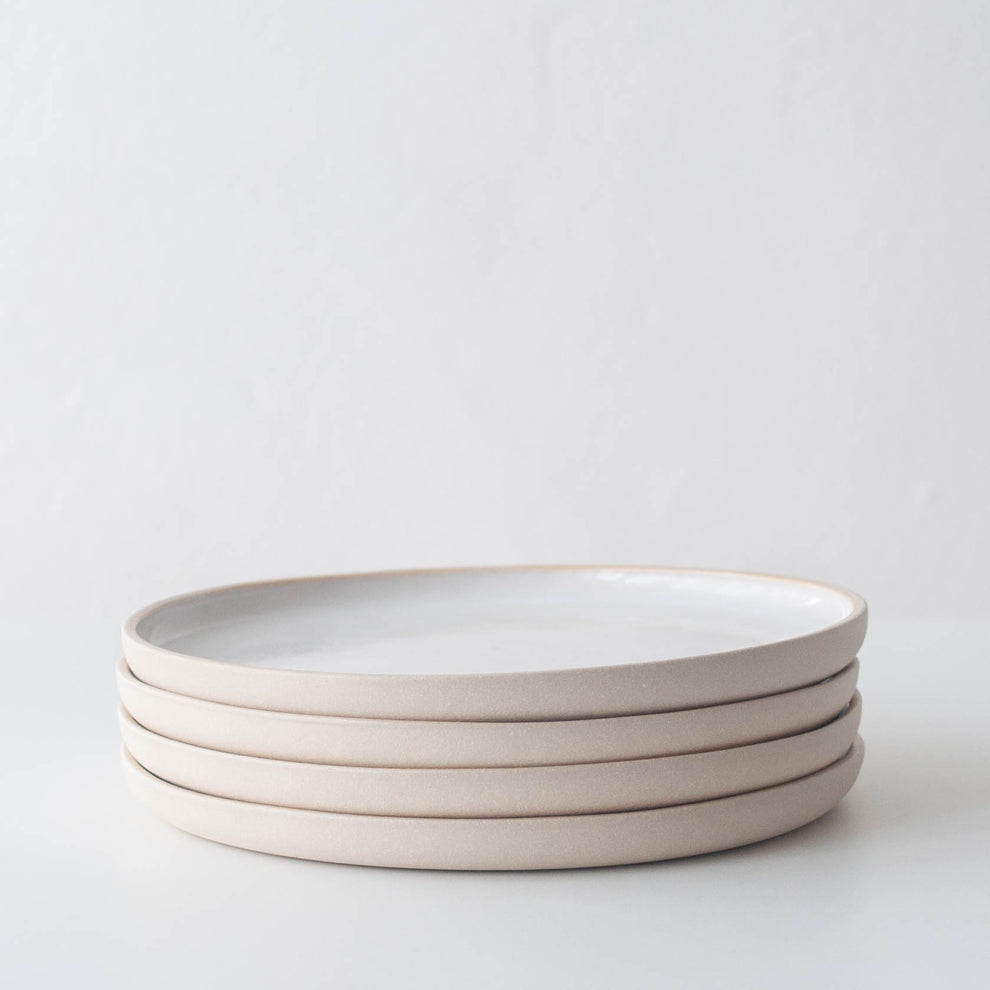 Hand Thrown Stoneware Ceramic Side Plate - White | DOR & TAN