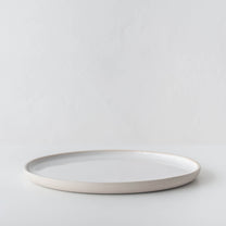 Hand Thrown Organic Stoneware Ceramic Plate - White | DOR & TAN